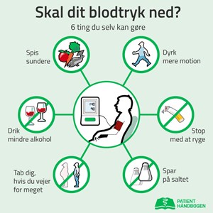 Forhøjet blodtryk, hvad kan man selv gøre? - Patienthåndbogen på sundhed.dk