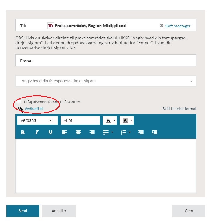 Vejledning i at sende digital post - sundhed.dk